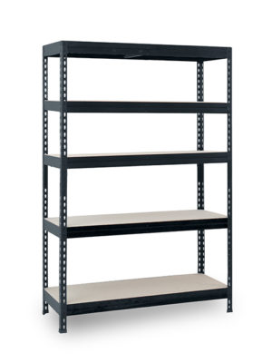 Ar Shelving | Boltless metal shelving with HDF fiberboard